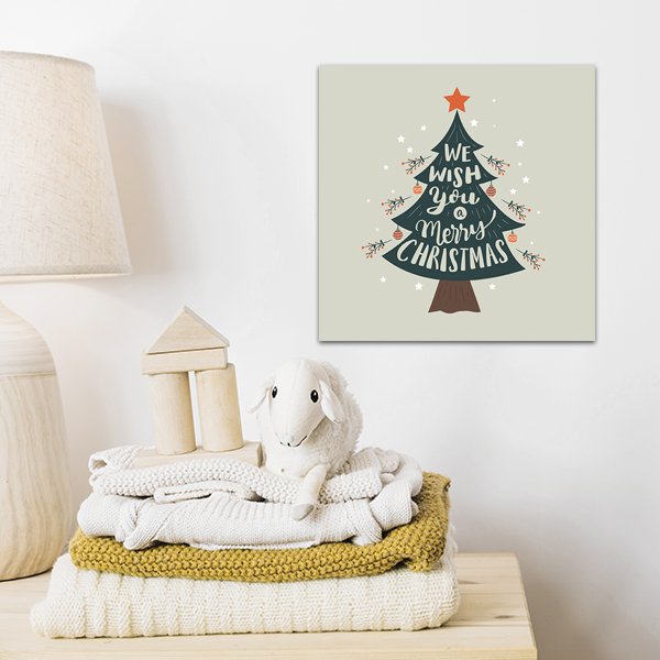 cutemas-022 못없이붙이는액자 일러스트 귀여운 크리스마스액자 8x8in - SSG.COM