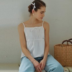 RIBBON SLEEVELESS TOP WHITE - SSG.COM