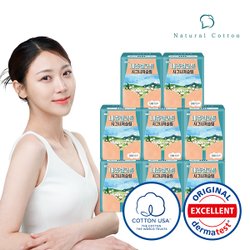 내츄럴코튼 시그니처 생리대 NO SAP 뉴 슬림 대형 10P 8팩 - SSG.COM