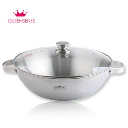 퀸센스 웰빙 IH 통3중 스텐레스 웍 36cm - SSG.COM