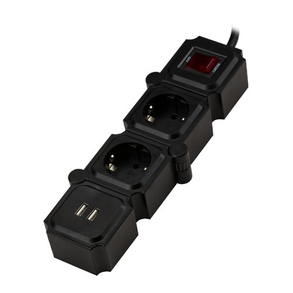 파워존 테트리스 멀티탭 2구 5m(블랙+블랙)USB - SSG.COM