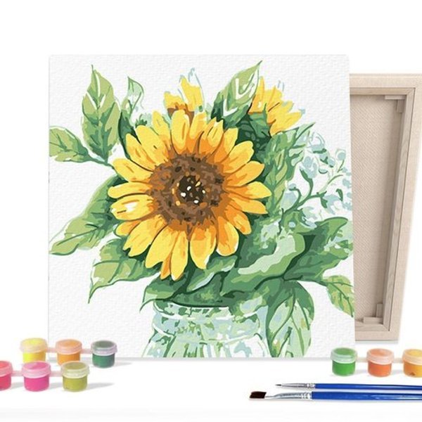DIY 페인팅 그림그리기 수채화 해바라기 글라스 25X25_WFFVAJ6 - SSG.COM
