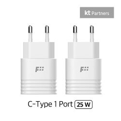 [KT Partners] KT파트너스 Fabshop 25W C-Type 어댑터 2개 세트 (삼성정품 제조사 동일 상품) - SSG.COM