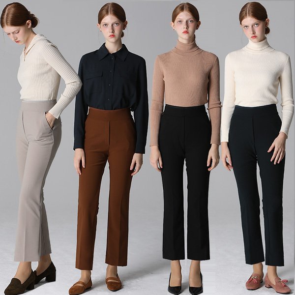 4SET [홈쇼핑방송/르오트(LeOT)] 마법패턴 텐션 플레어핏 웜 밴딩팬츠 4종세트 - SSG.COM