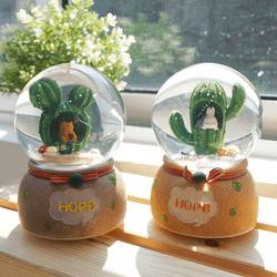 크리스마스 오르골 워터볼 스노우볼 선인장 LED - SSG.COM