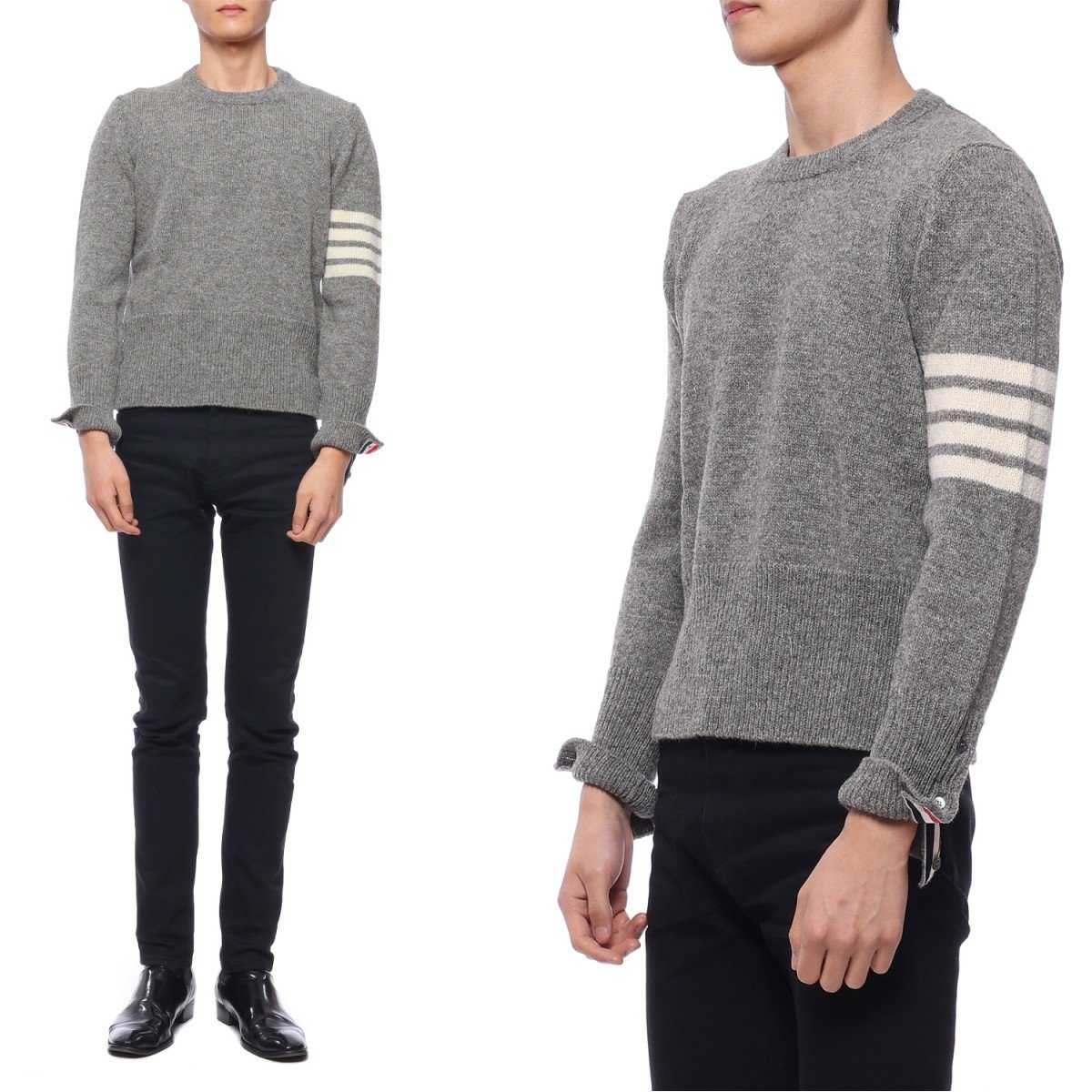 [톰브라운] 21FW 남성 사선 완장 울 니트 (MKA317A_01085_055_21F) - SSG.COM