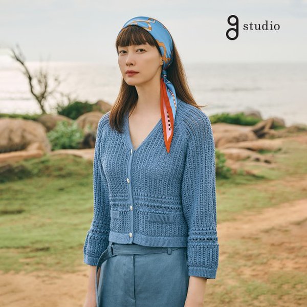 지스튜디오 25SS 코튼혼방 크로쉐 가디건 - SSG.COM