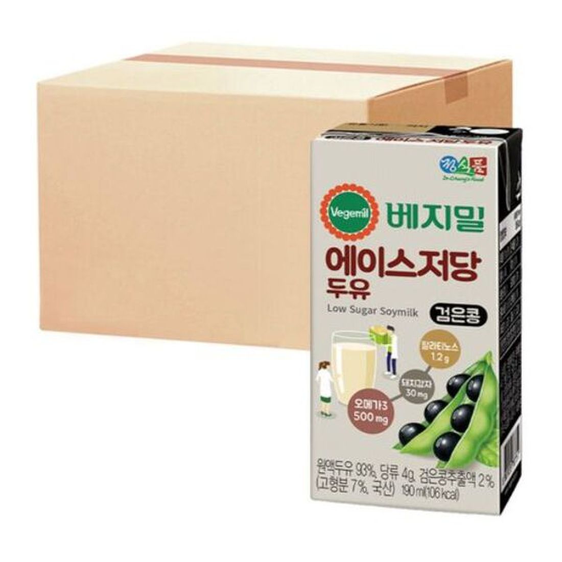 베지밀 에이스 저당 두유 검은콩 회사 영양간식 사무직 190ml 64팩, 믿고 사는 즐거움 SSG.COM