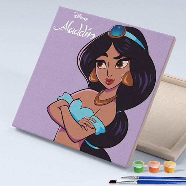 DIY 그림 그리기 디즈니 프린세스 캔버스형 뷰티풀 자스민 25x25 - SSG.COM
