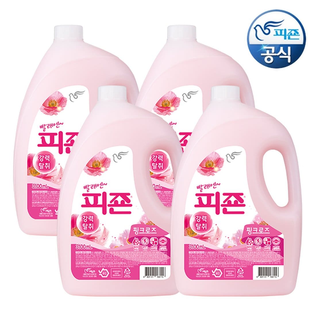 피죤 섬유유연제 핑크로즈 3.1L 용기 x 4개, 신세계적 쇼핑포털 SSG.COM