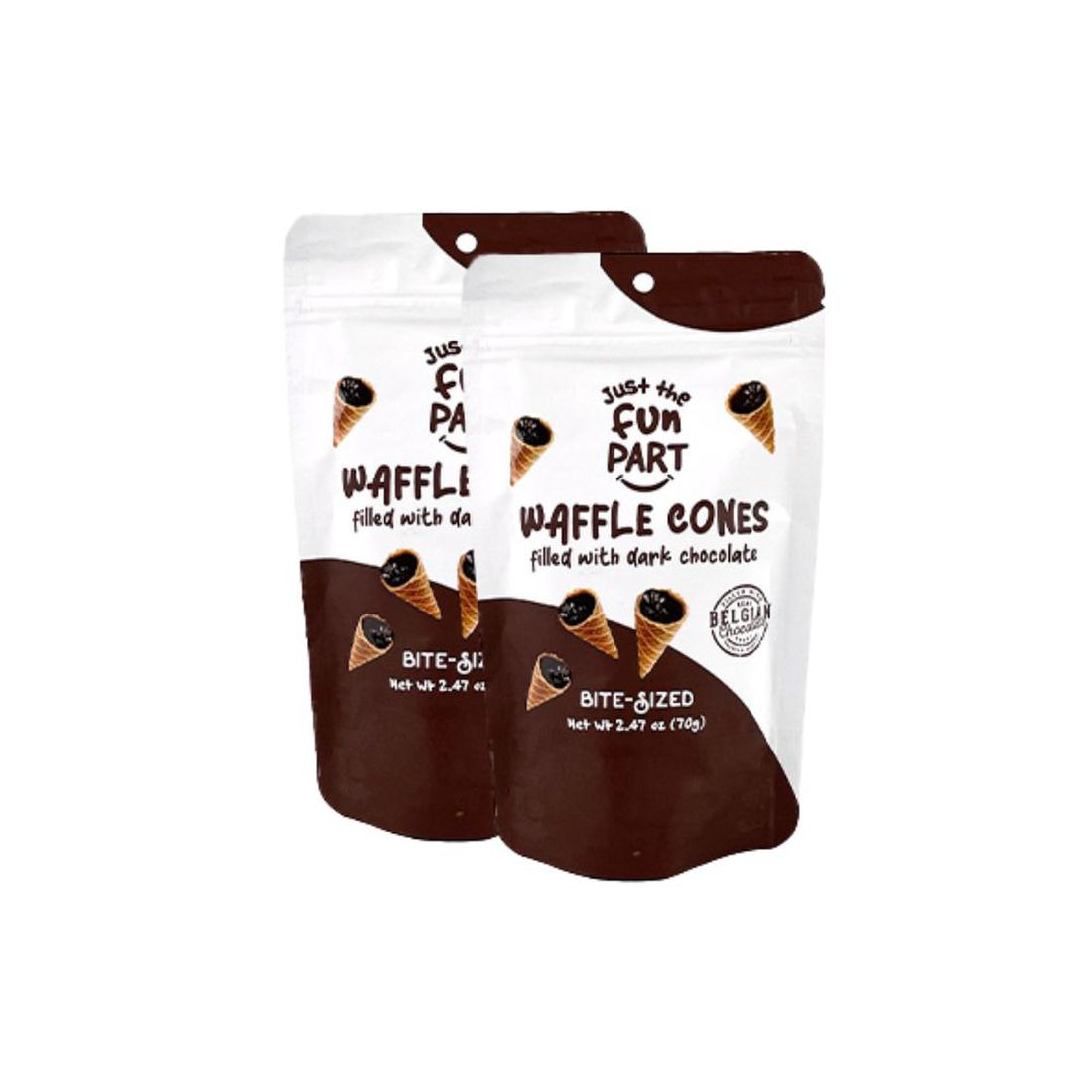 [저스트더펀파트] 와플콘 다크초코 스낵 와플콘 꼬다리 과자 70g 2개, 믿고 사는 즐거움 SSG.COM