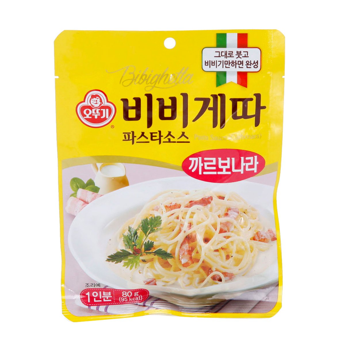 [오뚜기] 비비게따 파스타 소스 까르보나라 80g - SSG.COM