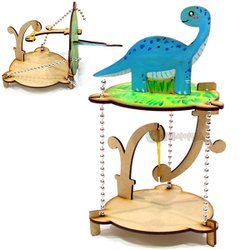 끈으로 세우는 신기한 공룡(균형 잡기) 수평잡기 기둥 지지대 키트 DIY MDF조립 목공예 공중부양 - SSG.COM
