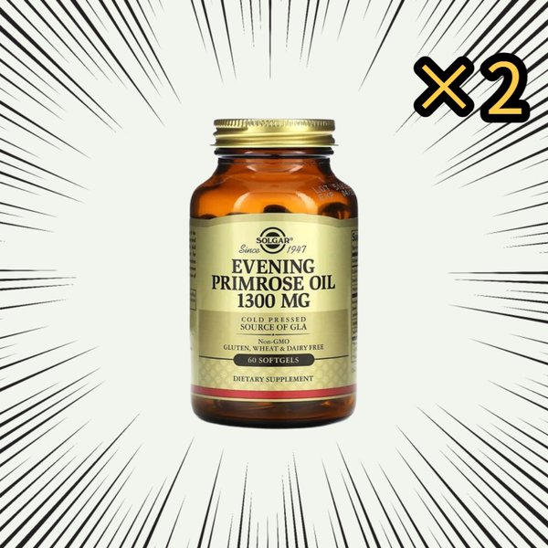 솔가 달맞이꽃 오일 감마리놀렌산 1300mg 60정 2통 - SSG.COM