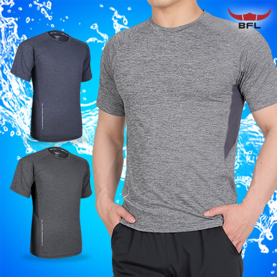 BFL 쿨해요 남성 기능성 파워 메쉬 헬스 운동복 라운드 반팔 쿨 티셔츠(KP41LT046M), 믿고 사는 즐거움 SSG.COM