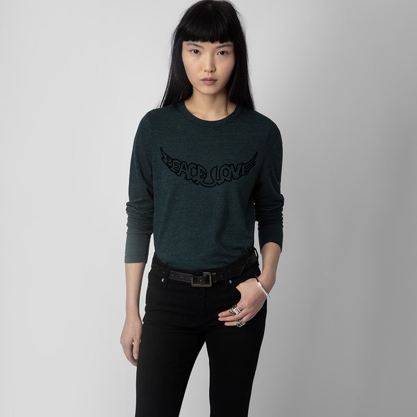 [여주점] 긴팔 티셔츠 Willy Peace and Love Wings T-shirt ZE4SFCTTE035Z05 - SSG.COM