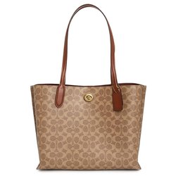 [코치] 윌로우 시그니처 토트 C0693 B4 TAN RUST 여자 숄더백 - SSG.COM