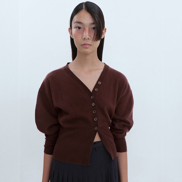 V-NECK CARDIGAN_BROWN - SSG.COM
