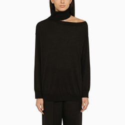 Valentino FW24 Valentino Black cashmere turtleneck Knitwear 3B3KC48K83G 3B3KC48K 83G - SSG.COM