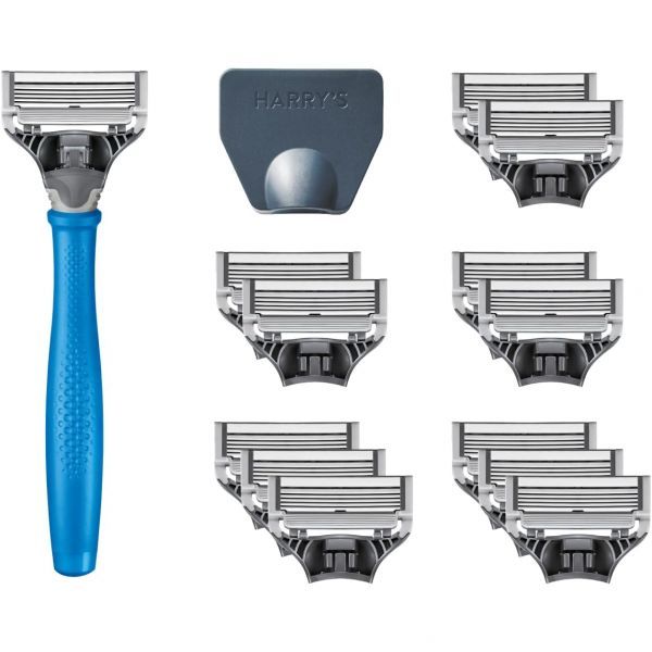 영국 해리스 면도기 Harrys Razors for Men Mens Razor Set with Indigo Blue Handle ...