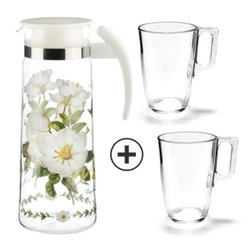 물병 1.4L 매그놀리아+머그 320ml 2P세트 눈금물병 투명 아이스커피잔 차우리기 - SSG.COM