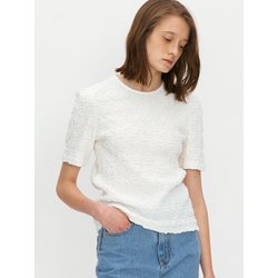 Puff crinkle top - White - SSG.COM