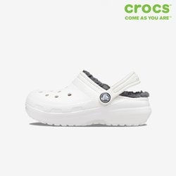 [크록스]클래식 라인드 클로그 키즈 털샌들 207010_10M - SSG.COM