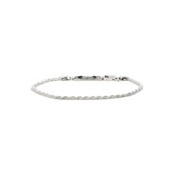 SILVER SLIM INTERLACE CHAIN BRACELET - SSG.COM