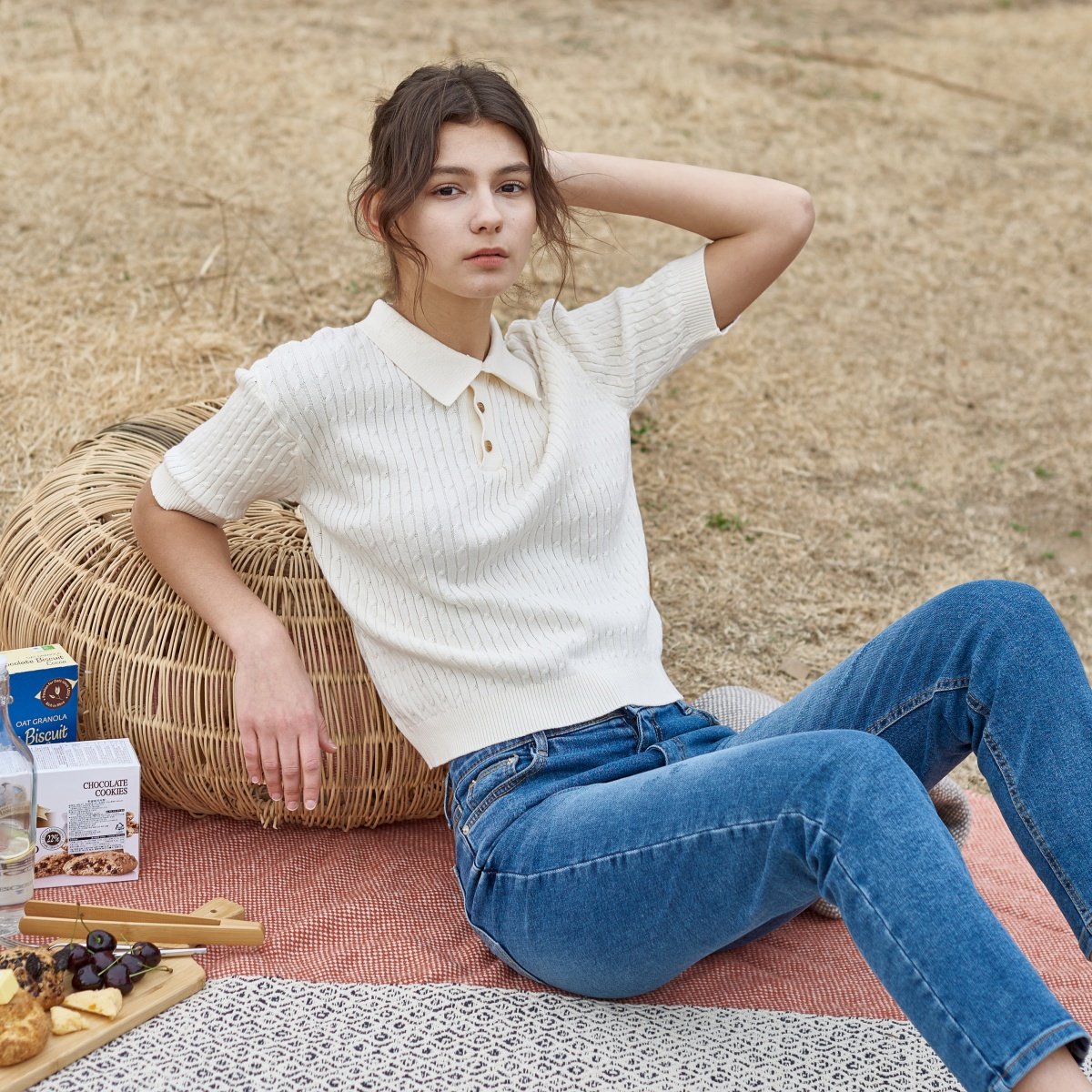 SS22 Part1. Polo Twist Pullover_Cream - SSG.COM