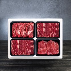 [바로배송][힘찬한우][냉장] 구이12호 선물세트 1.6kg (등심,갈비살,제비추리,사태 각 400g씩 / 1++등급 / 근내지방도 7이상) - SSG.COM