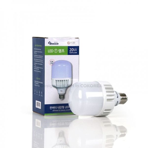 건식 LED 원통T램프 소모갈 주광 KS 20W E26 89050 - SSG.COM