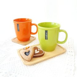 오렌지 앤 그린 컬러 머그컵 2p set - SSG.COM