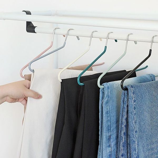 의류매장 옷장 구김방지 논슬립 코팅 Slim바지걸이 5P X ( 2매입 ) - SSG.COM
