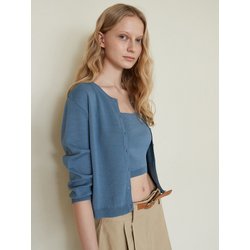 V. joy knit cardigan set (blue) - SSG.COM