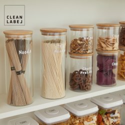 클린라벨 유리 캐니스터 밀폐용기 내열 원형 유리병 1800ml - SSG.COM