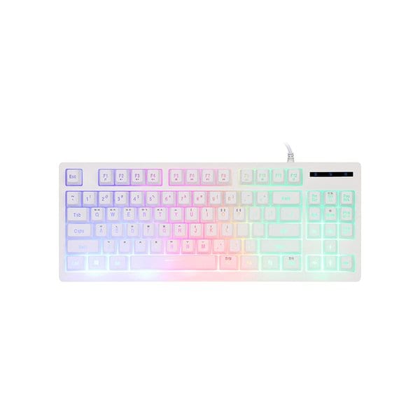 앱코 HACKER K150 텐키리스 레인보우LED 게이밍키보드 화이트 - SSG.COM