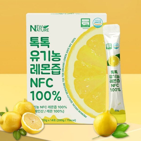 뉴네이처 톡톡 유기농 레몬즙 NFC100% 20gx14포 - SSG.COM
