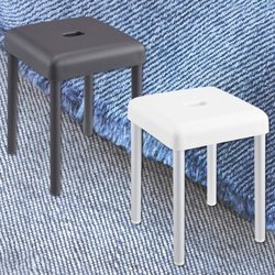 [LEC] 데님 미끄럼방지 높은 목욕 샤워 욕실의자 40cm [B00469] - SSG.COM