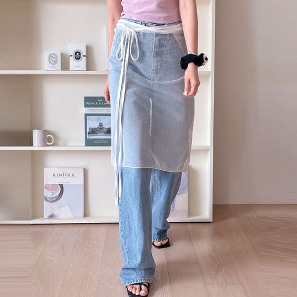 미니도트 레이어드 시스루 랩스커트_S3220 - SSG.COM