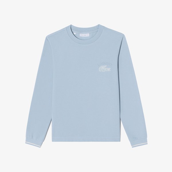 라코스테 스포츠 여성 아트웍 소매 티핑 베이직 긴팔 티셔츠 TF342E-54N, 신세계백화점