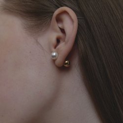 symmetry pearl earring - gold - SSG.COM
