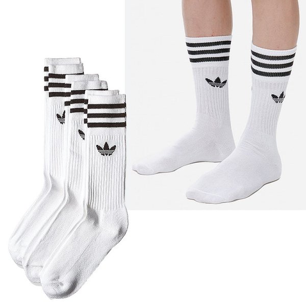 아디다스 솔리드 크루양말 3입 IJ0734 - SSG.COM