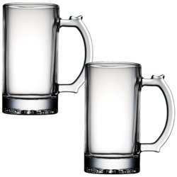 맥주컵 450ml 2P세트 하이볼잔 손잡이 투명유리컵 글라스 에이드잔 - SSG.COM