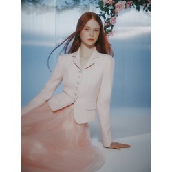 Mira tweed slim jacket (pink) - SSG.COM