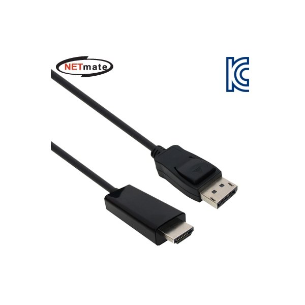 NETmate DisplayPort to HDMI DC-H4 케이블 블랙 3M - SSG.COM