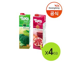 [광동] 팁코 브로콜리주스1L x2개 +(석류혼합과일주스1L x2개 증정) (총1L x4개) - SSG.COM