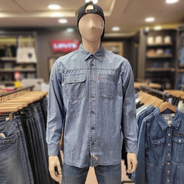 리바이스 남성 롱 슬리브 워커 셔츠 블루 A7224-0001 - SSG.COM