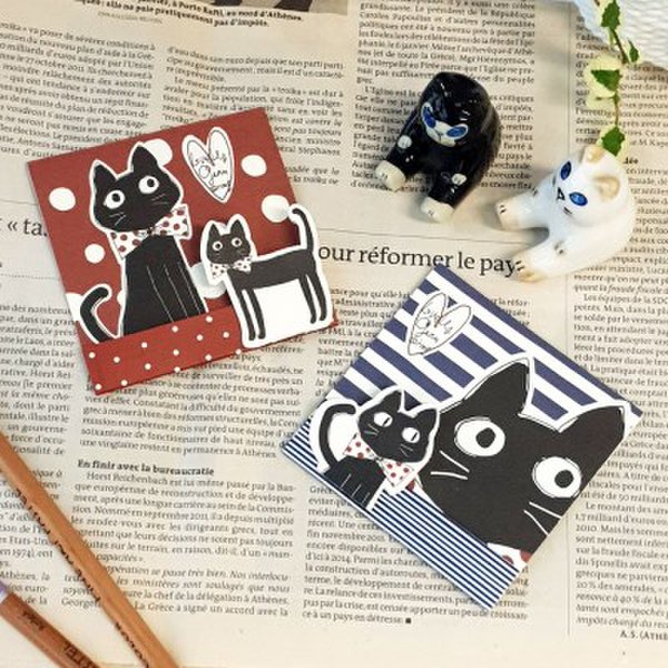 러블리 블랙고양이 메모지와 접착메모지 세트 2type - SSG.COM