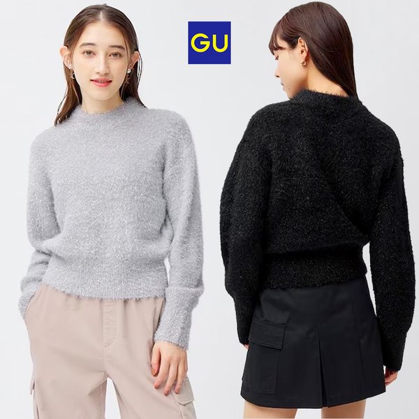 GU 지유 샤이니 크루넥 스웨터 2컬러 여성 니트 - SSG.COM
