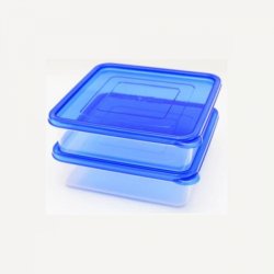 정사각 보관용기 반찬통 플라스틱용기1200ml 2개 X ( 2세트 ) - SSG.COM